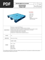 Ficha Tecnica Tipo Chep Tarima | PDF