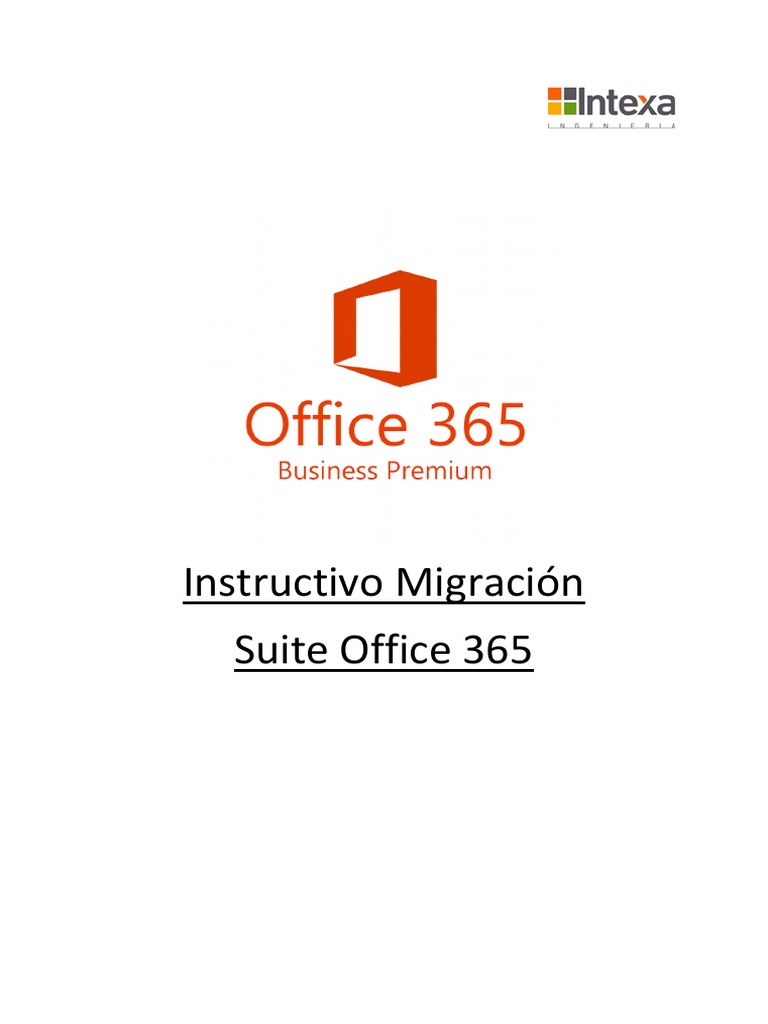 Instructivo Migracion Suite Office 365 | PDF | Oficina 365 | Microsoft Office