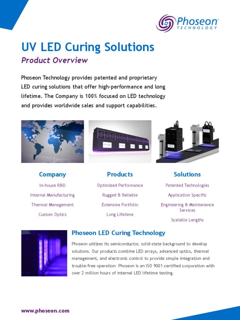UV LED Curing Solutions: Product Overview | PDF | Ultraviolet | Optics
