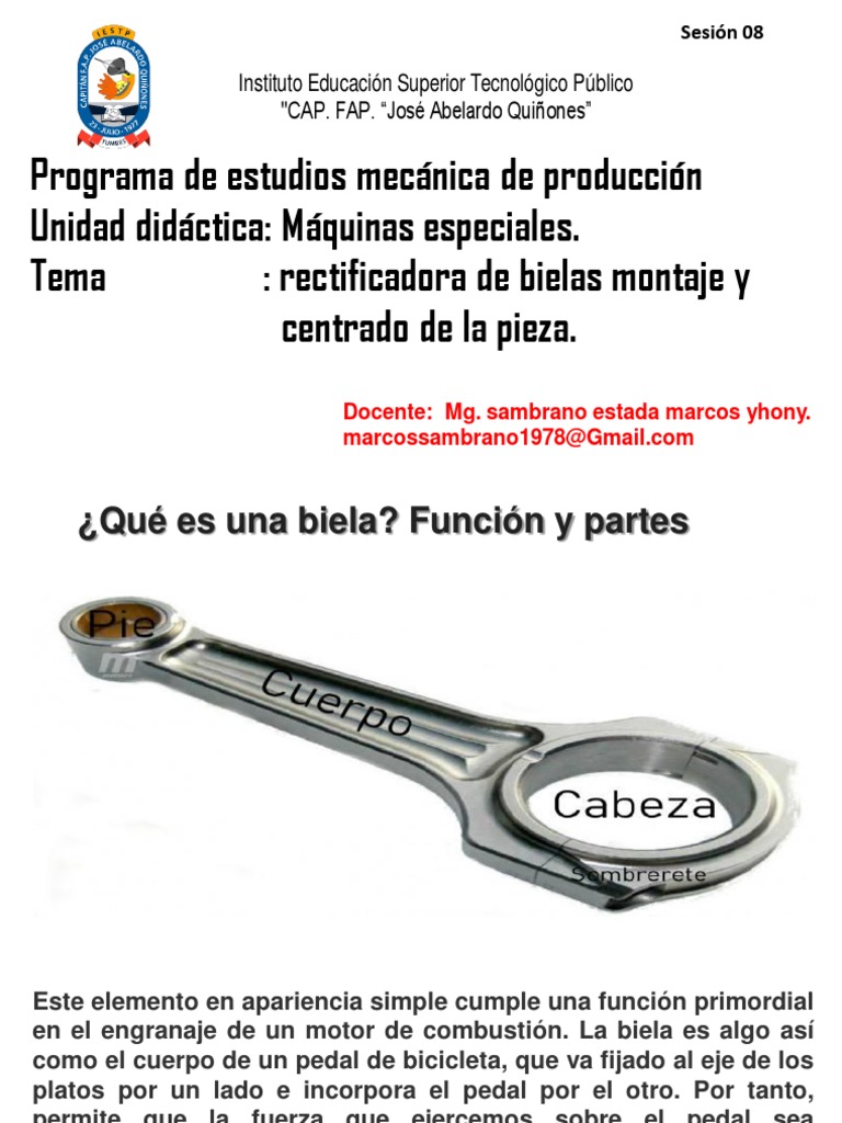 Sesión 08 Rectificado de Bielas. | PDF