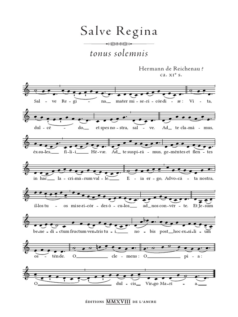 Salve Regina Solemnis - Notation Moderne | PDF
