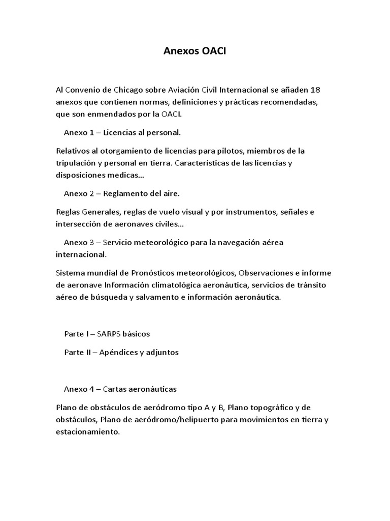 Anexos OACI | PDF | Aeronave | Aeropuerto