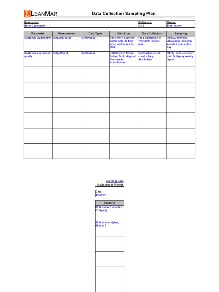 Parameter Measurement Data Type Data Collection Sampling | PDF