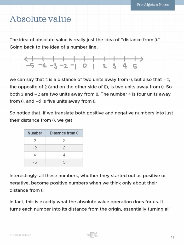 24.1 Absolute Value PDF | PDF | Numbers | Mathematical Notation
