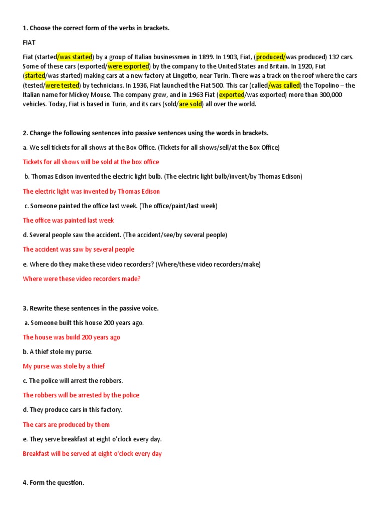 Passive Voice | PDF | Car