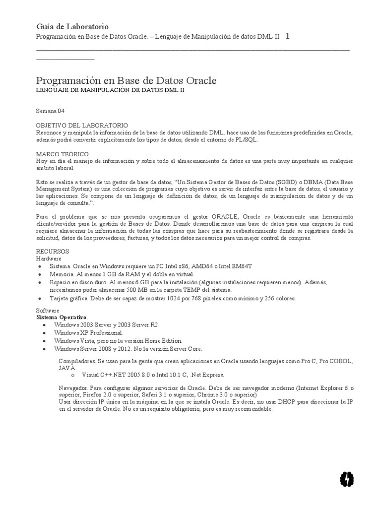 S3B - Lenguaje de Manipulación de Datos DML | PDF | SQL | Bases de datos