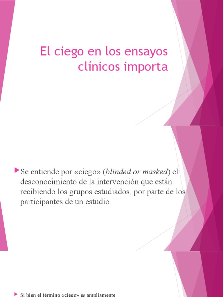 Tipos de ciego en ensayos clínicos | PDF