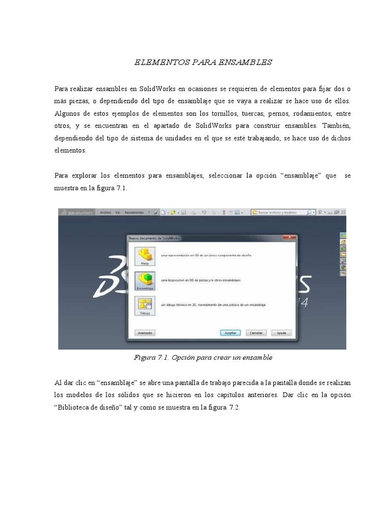 MANUAL DE PRACTICAS DE SOLIDWORKS-ensamble | PDF | Ventana (informática ...