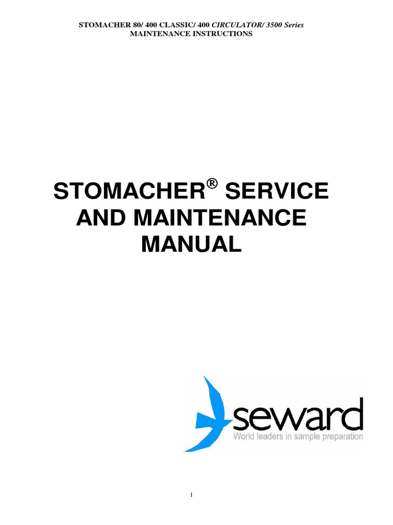 Stomacher Service and Maintenance Manual | PDF | Electrical Connector ...
