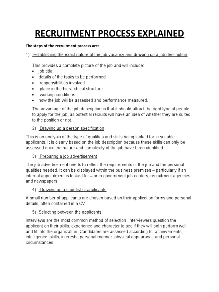 Recruitment Process | PDF | Recruitment | Payroll