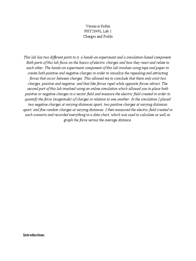 Online Simulation of Electric Charges | PDF | Electric Charge | Force