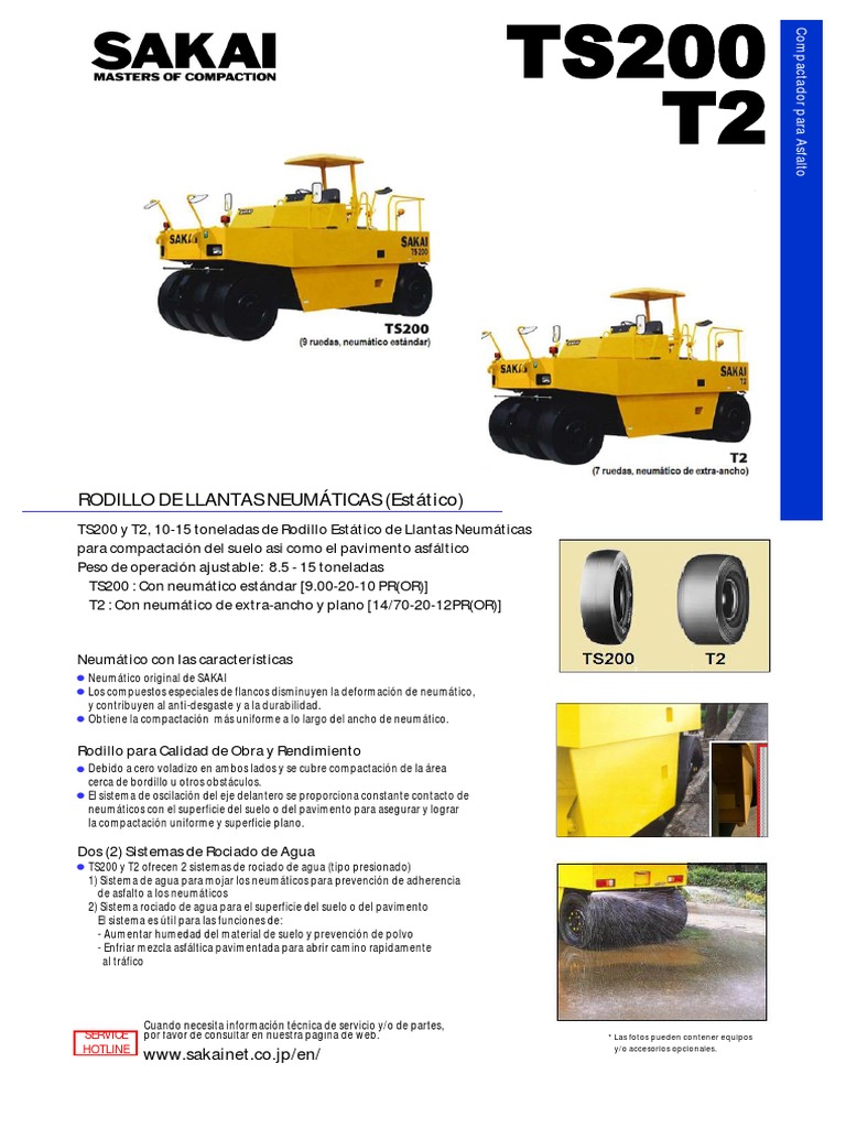TS200 T2Catalog-Spanish | PDF | Neumático | Eje