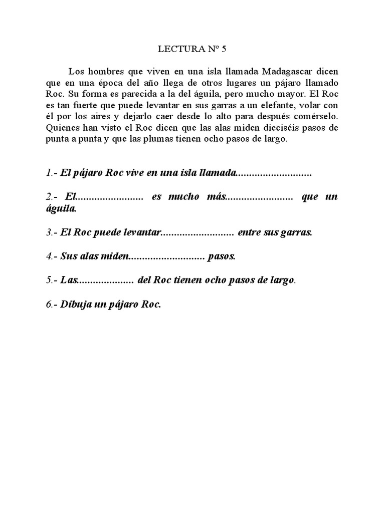 05un Pajaro Llamado Roc | PDF