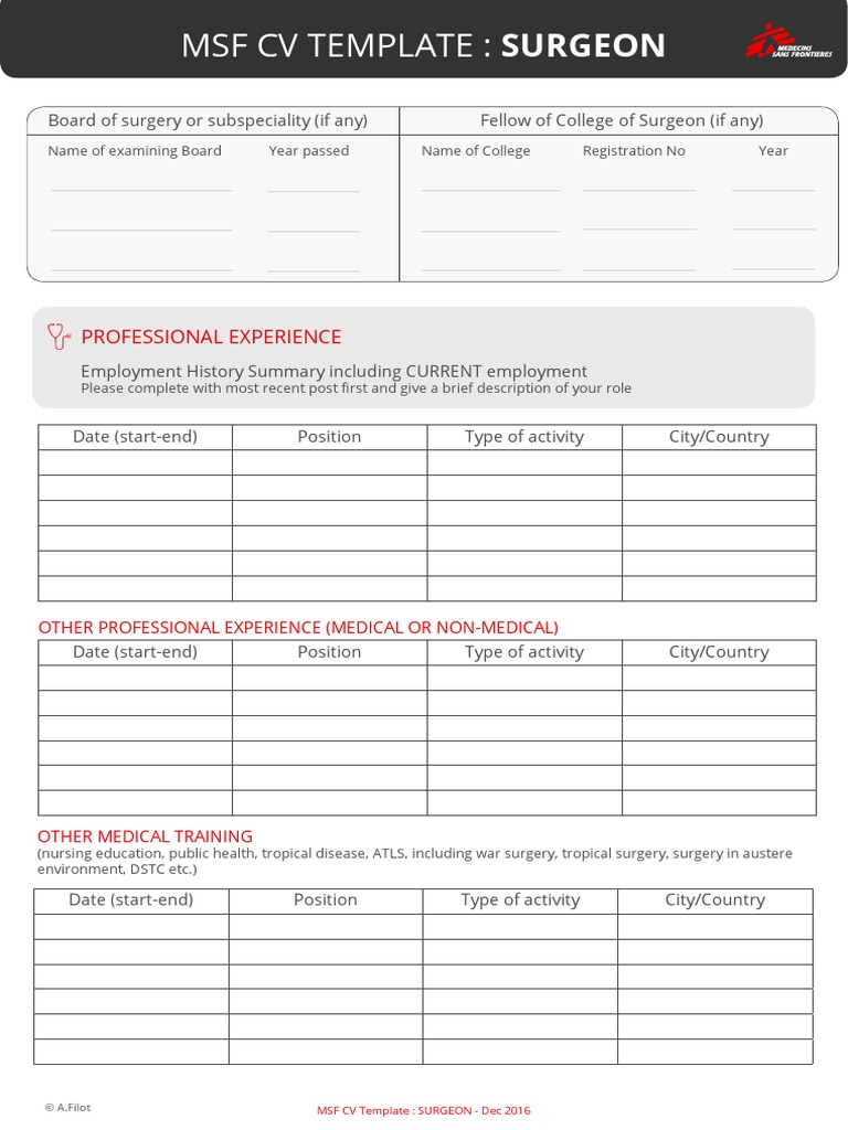Questionnaire SURGEON ENG | PDF | Amputation | Surgery