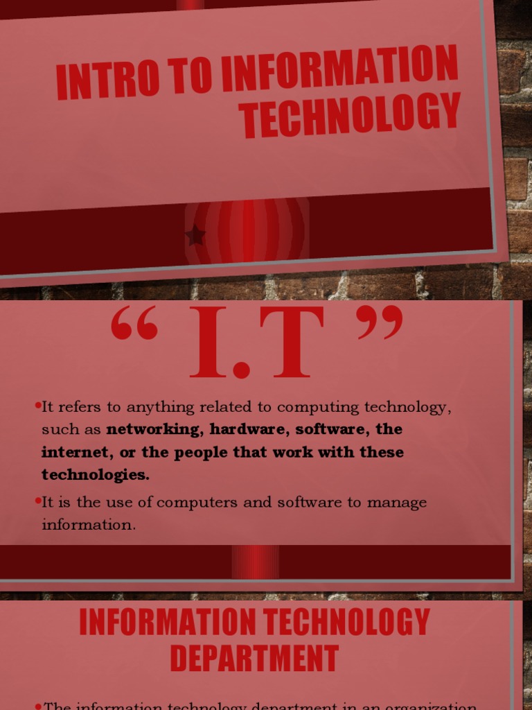 Intro To Information Technology | PDF | Computer Data Storage | World ...
