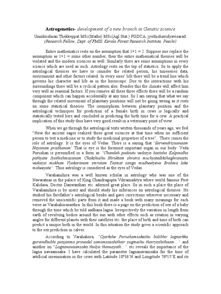 Astrogenetics To Magazine | PDF | Statistics | Astrology