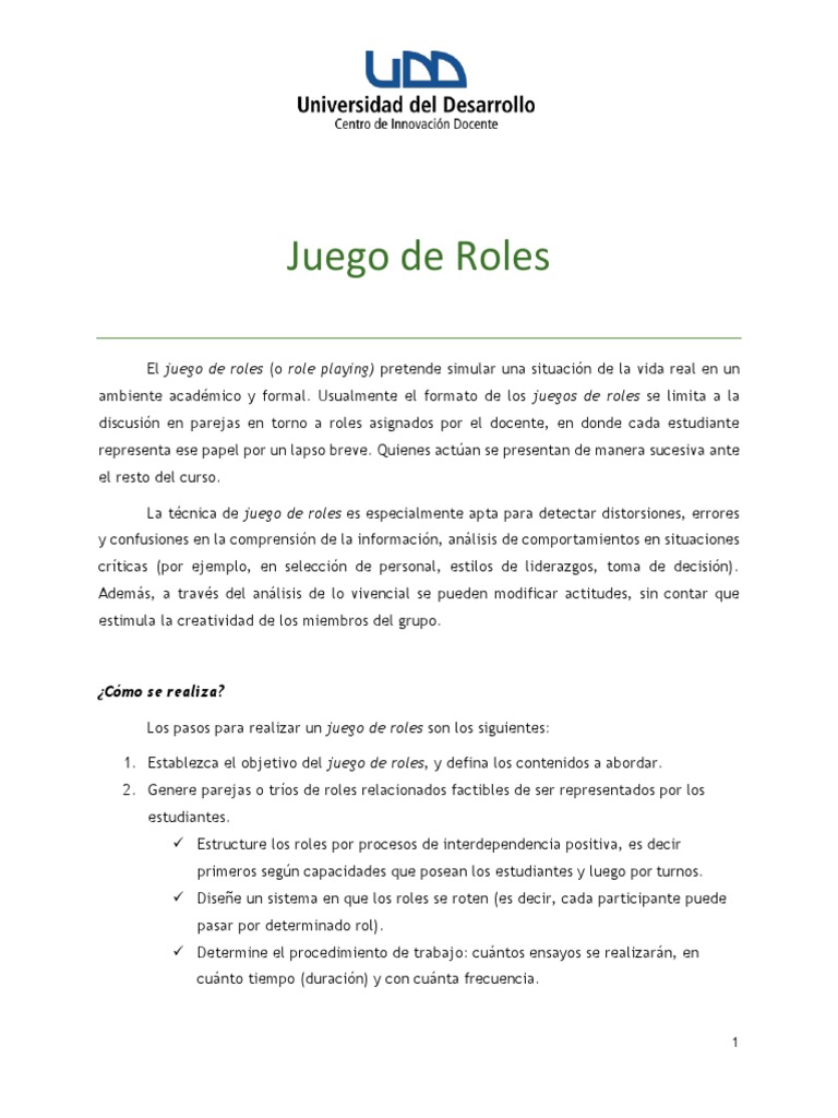 Juego de Roles PDF | PDF