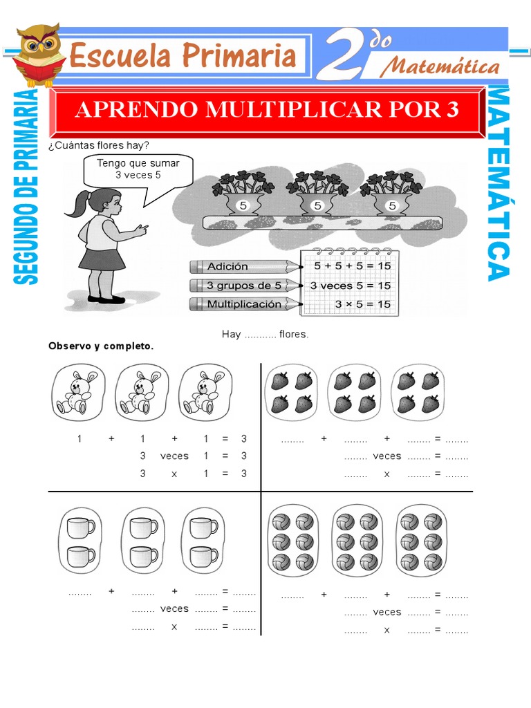 Actividades de multiplicación por 3 | PDF | Enseñanza de matemática ...