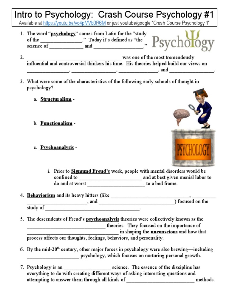 Crash Course Psychology 1 Intro To Psychology | PDF | Career & Growth ...