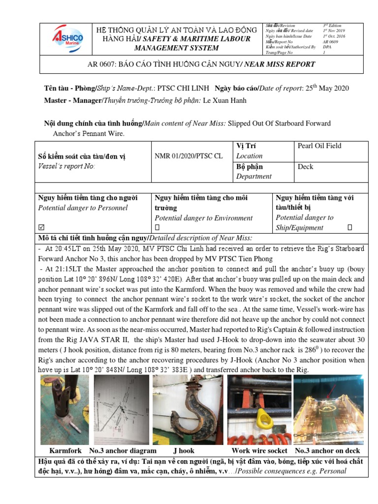 Management System: Vessel's Report No: Location | PDF | Water Transport ...