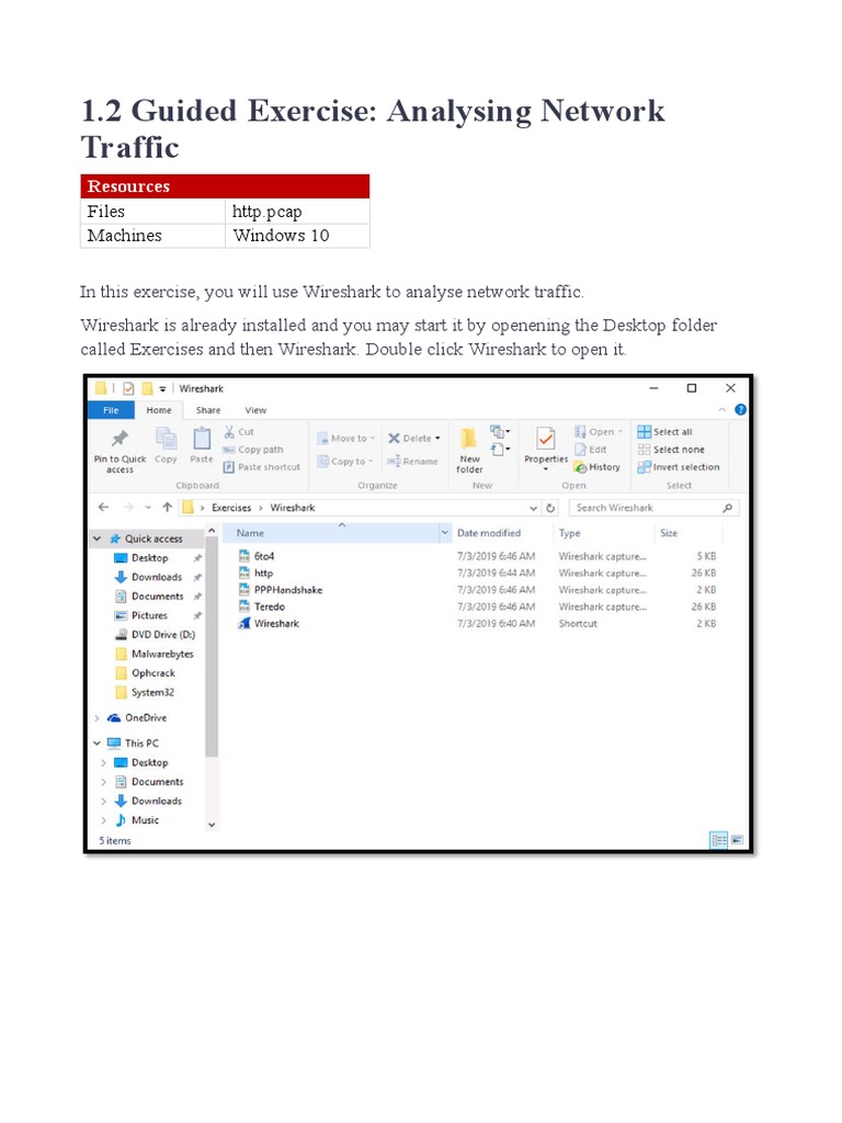 1.2 Guided Exercise: Analysing Network Traffic: Resources | PDF