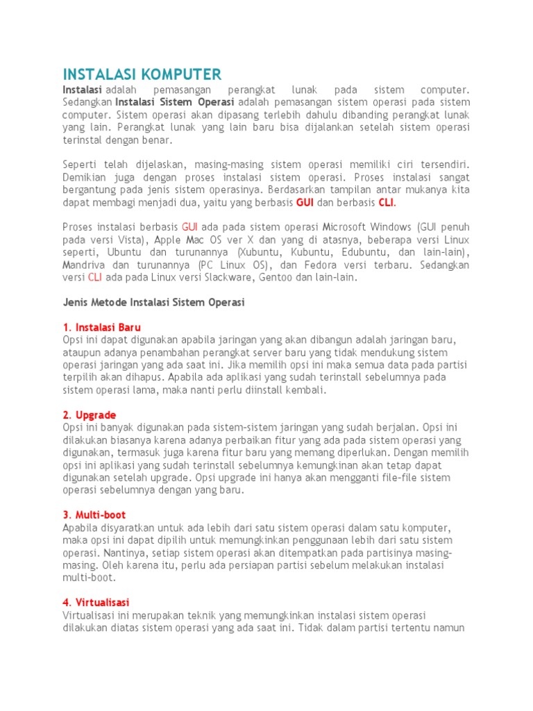 Instalasi Komputer | PDF