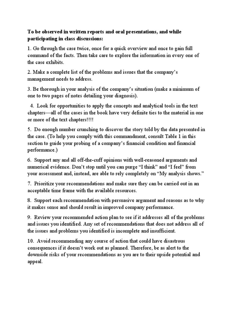 To Be Observed in Written Reports and Oral Presentations | PDF ...