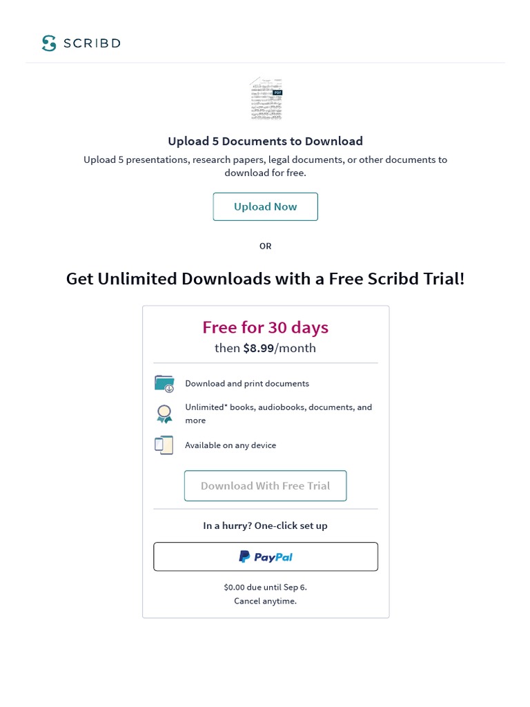 Get Unlimited Downloads With A Free Scribd Trial! | PDF