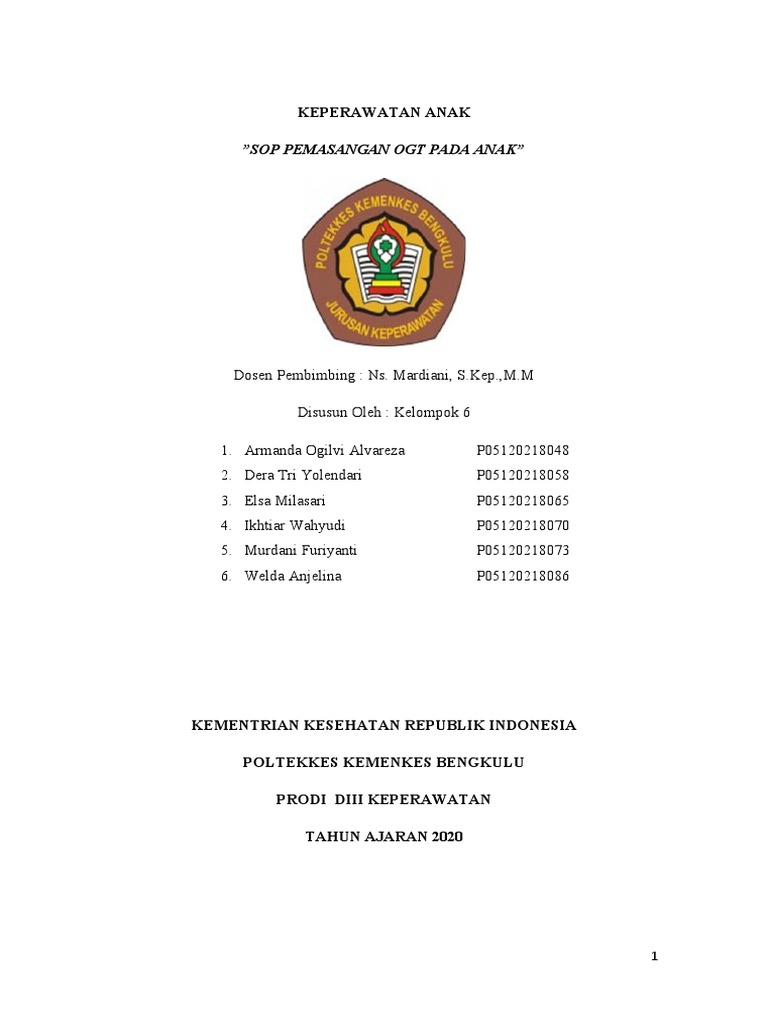 Sop OGT Kel 6 | PDF