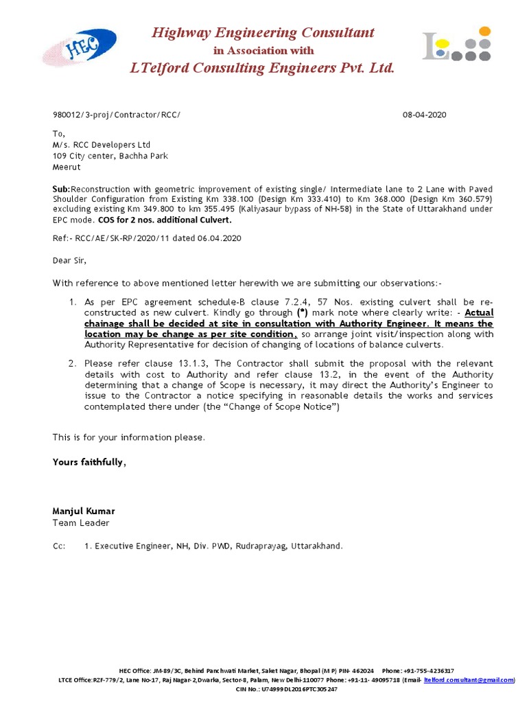 Highway Engineering Consultant Ltelford Consulting Engineers Pvt. LTD ...