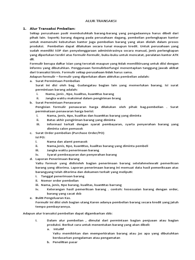 Materi Ii (Alur Transaksi) | PDF