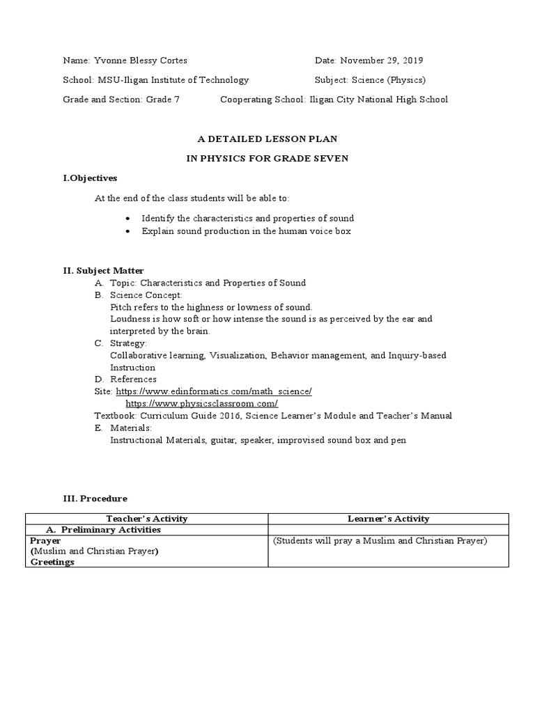Grade 7 Physics: Sound Properties | PDF | Pitch (Music) | Human Voice