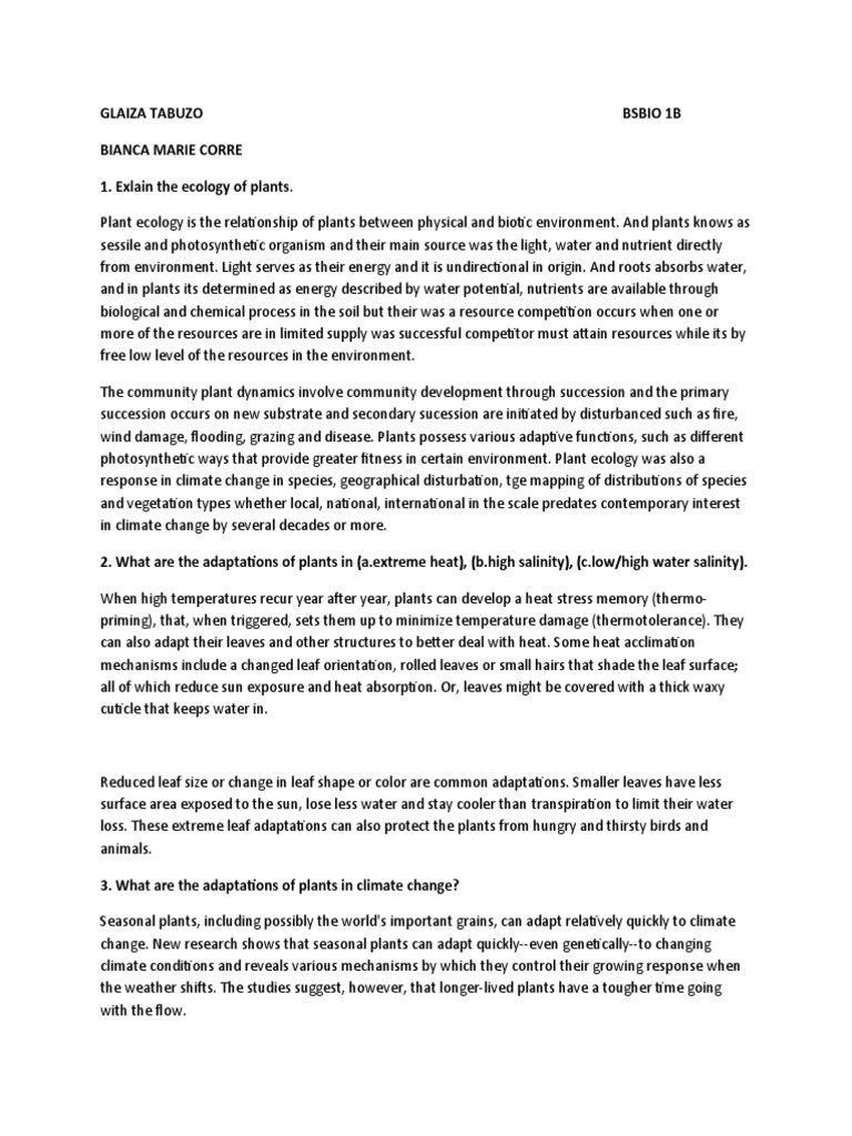 Botany Activity | PDF | Reproduction | Plants