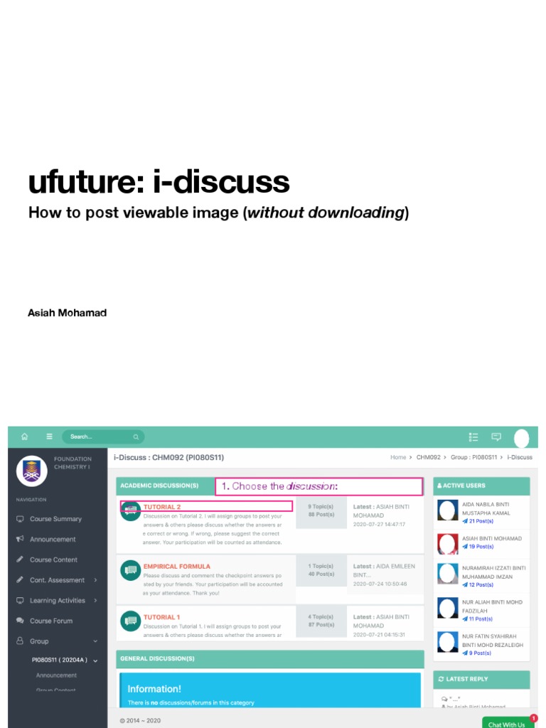 Ufuture Idiscuss How To Post Viewable Image | PDF