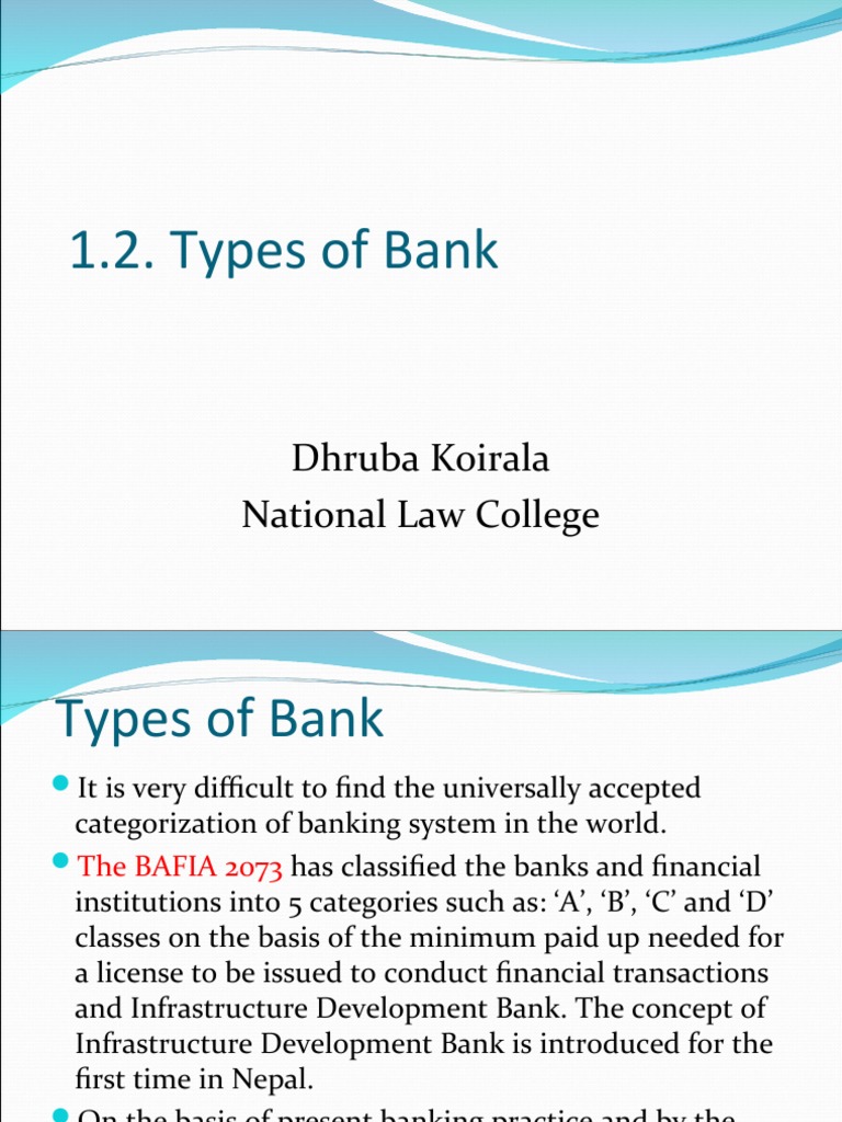 1.2. Types of Bank | PDF | Credit | Finance & Money Management
