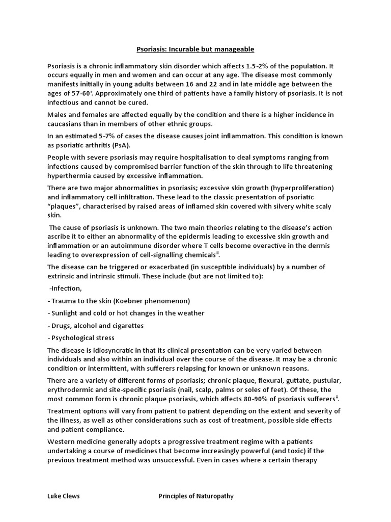 Psoriasis Handout | PDF | Psoriasis | Medicine