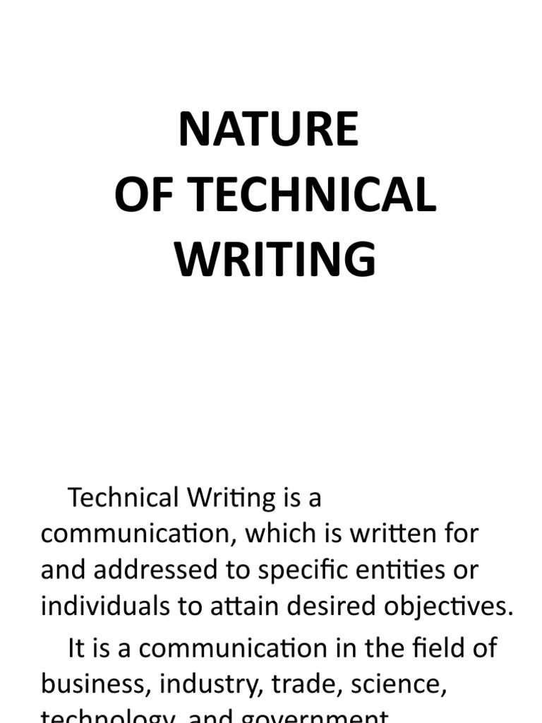 Nature of Technical Writing | PDF | Writers | Semiotics