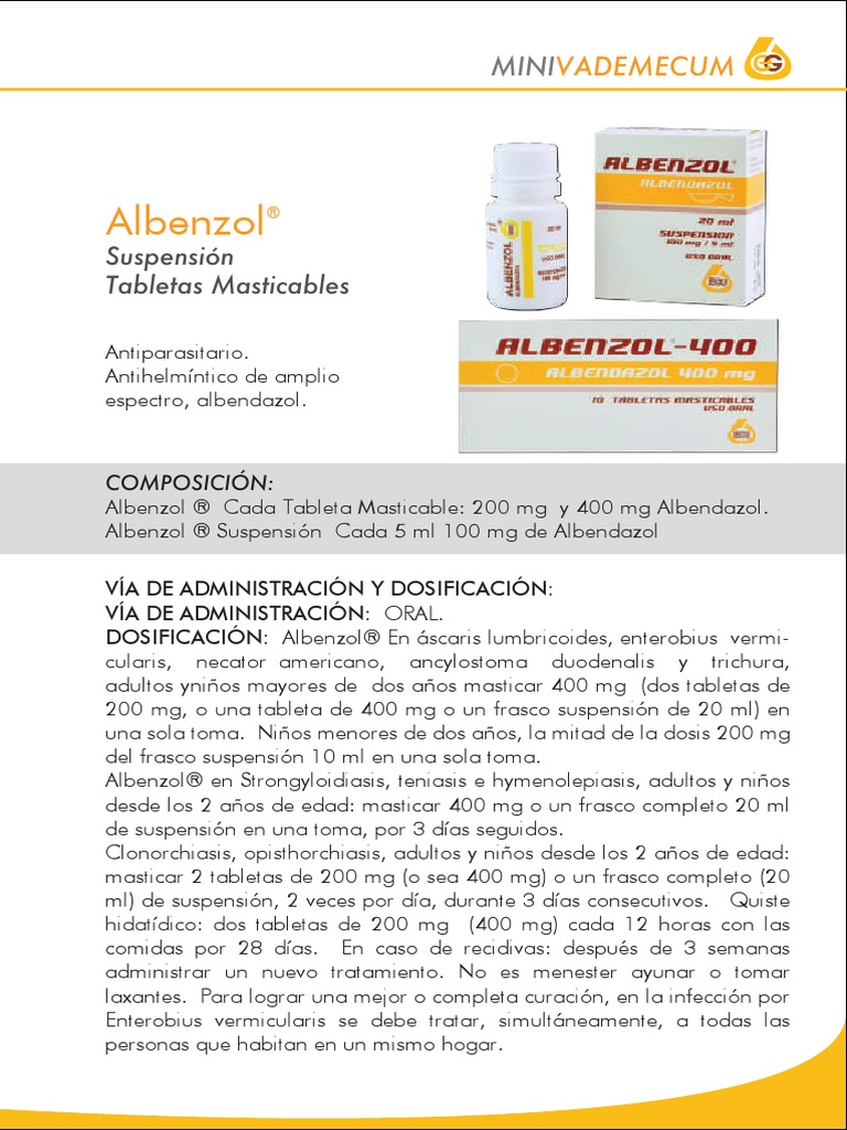 Albenzol | PDF | El embarazo | Especialidades Medicas