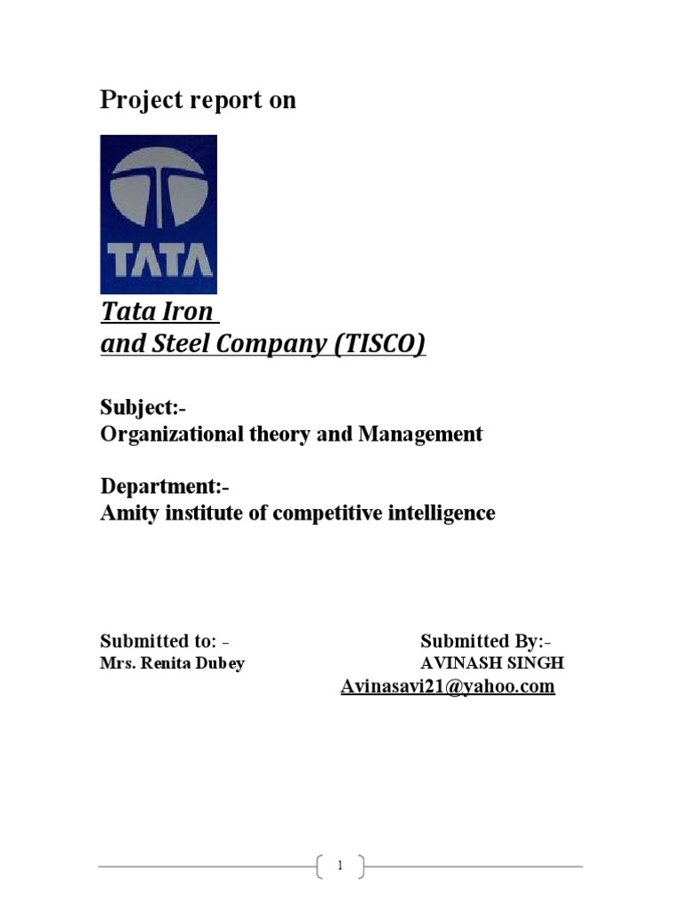Project Report On: Tata Iron and Steel Company (TISCO) | PDF | Recruitment | Human Resources
