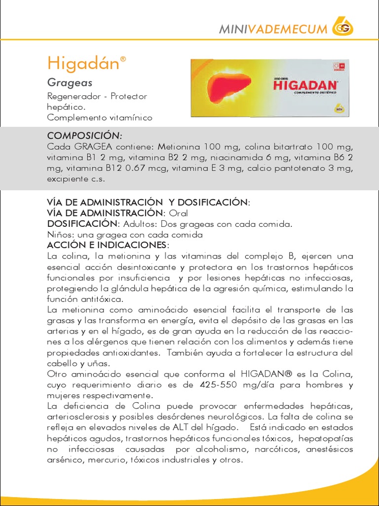 Higadan Suiplemento Alimenti | PDF | Medicamentos con receta | Hígado