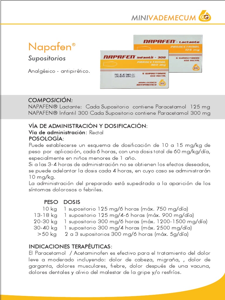 Napafen Supositorios | Descargar gratis PDF | Tratamientos médicos ...