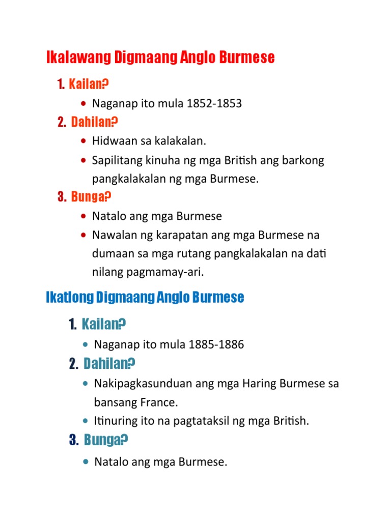 Ikalawang Digmaang Anglo Burmese | PDF