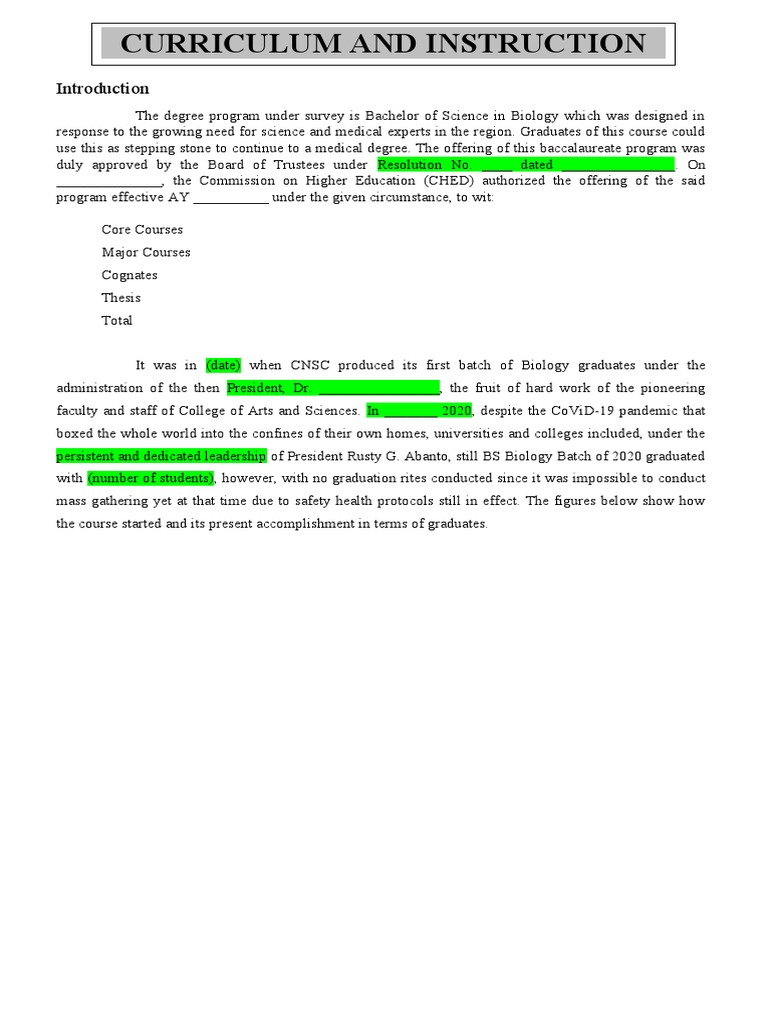 Biology Narrative Report | PDF