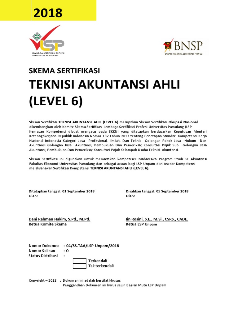 4 SKEMA SERTIFIKASI OKUPASI TEKNISI AKUNTANSI AHLI Revisi Pak Dimas | PDF