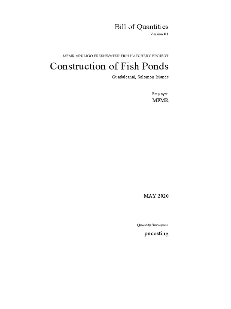 Construction of Fish Ponds | PDF | Storm Drain | Nature