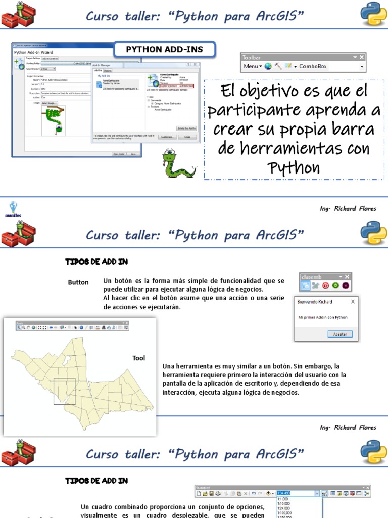 Python para ArcGIS II - Curso Gratis | PDF | Python (lenguaje de ...
