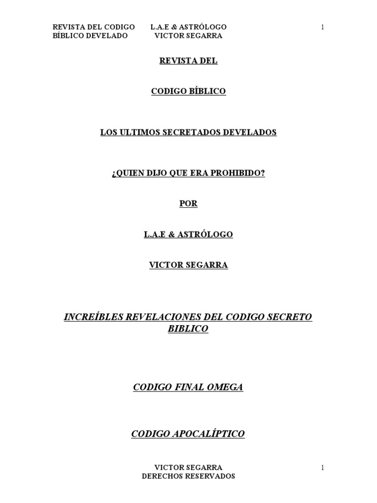 Revelaciones del Código Bíblico | PDF | Tora | Moisés