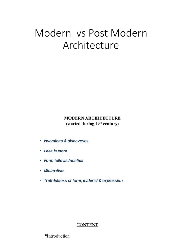 Modern Architecture | PDF