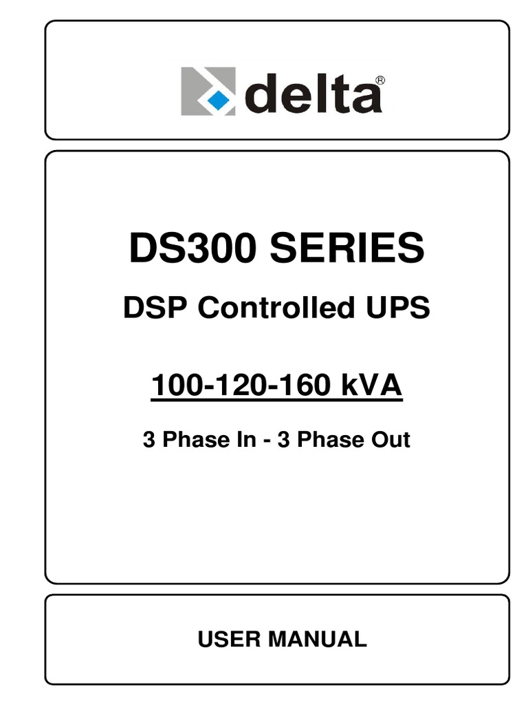 DS 3100-3120-3160 User Manual | PDF | Power Inverter | Rectifier