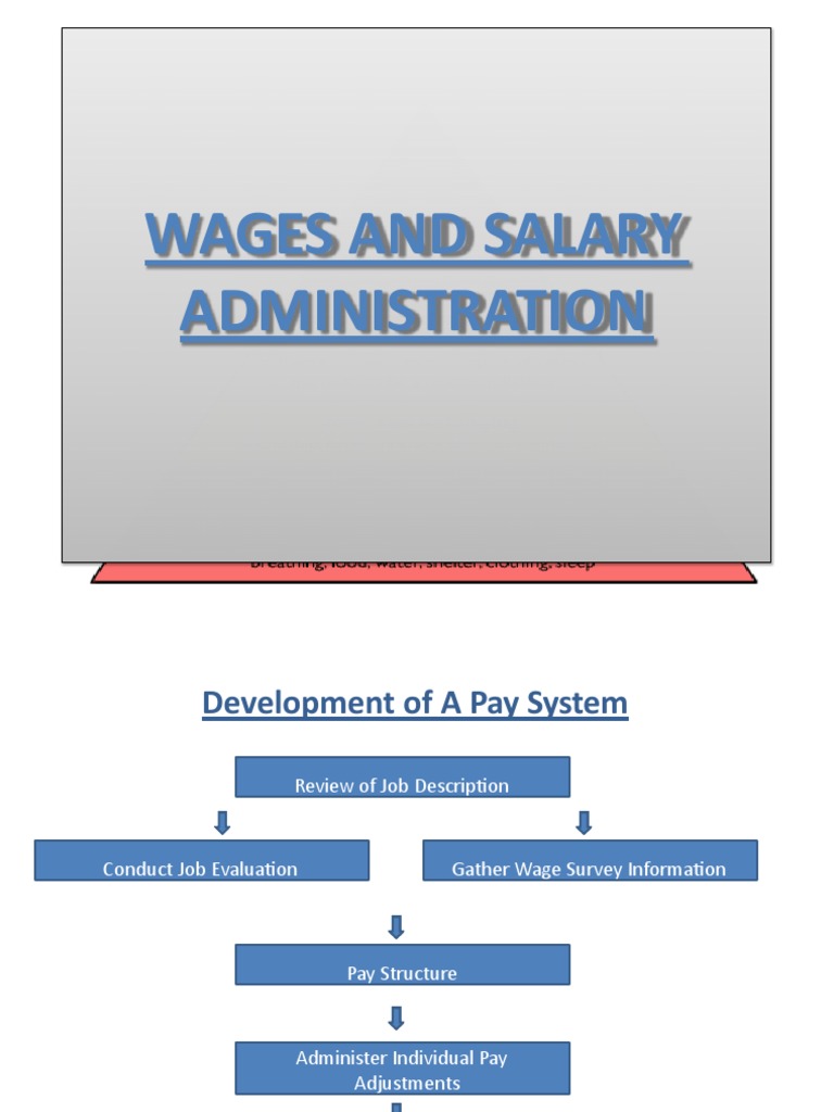 Wages and Salary Administration | PDF | Piece Work | Wage